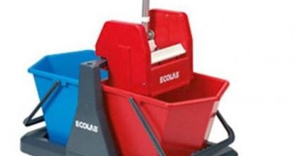 Carucior curatenie standard duo, Ecolab – compatibil cu mopuri plate