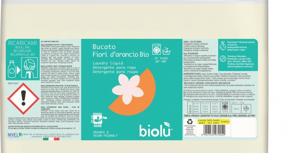 Biolu Detergent ecologic lichid pentru rufe albe si colorate portocale 5L
