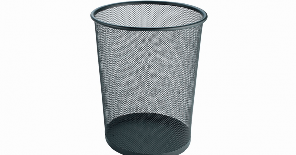 Cos rotund din sarma L, negru D29 cm, H 35 cm