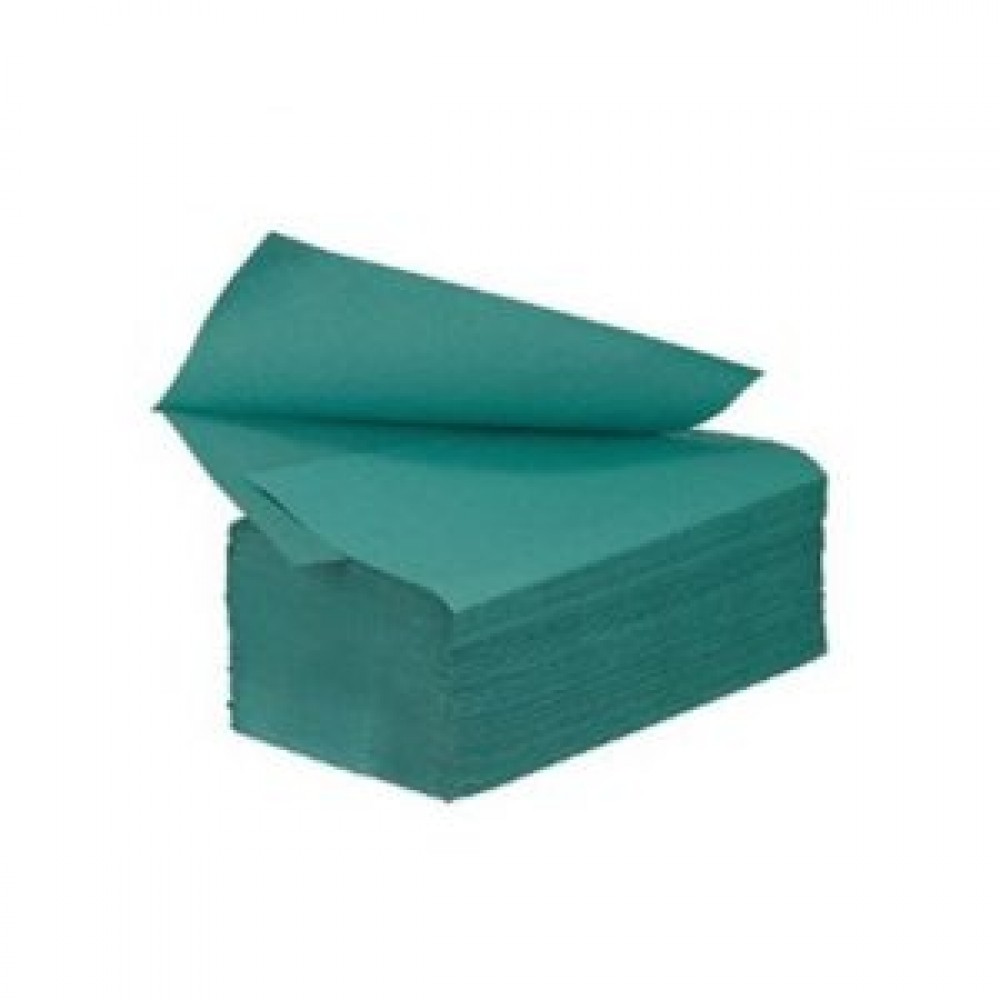 Prosoape hartie 25 x 23 cm, pliate gofrate verzi V fold, 200 buc ...