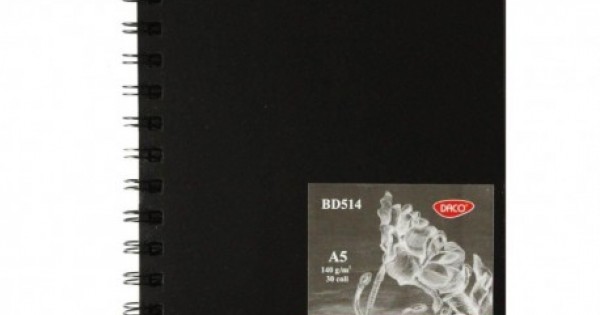 Bloc a5 hartie neagra 140g 30 file daco bd514
