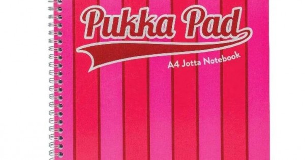 Caiet cu spirala Pukka Pads Vogue, 200 pag dictando A4, roz