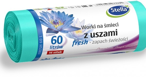 STELLA SACI MENAJ FRESH LDPE 60L 16/set cu ur