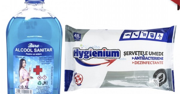 Pachet Spirt Medicinal si Servetele antimicrobiene